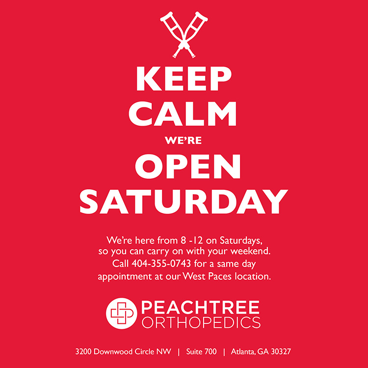 We re Open On Saturday Peachtree Orthopedics We re Open On Saturday Peachtree Orthopedics