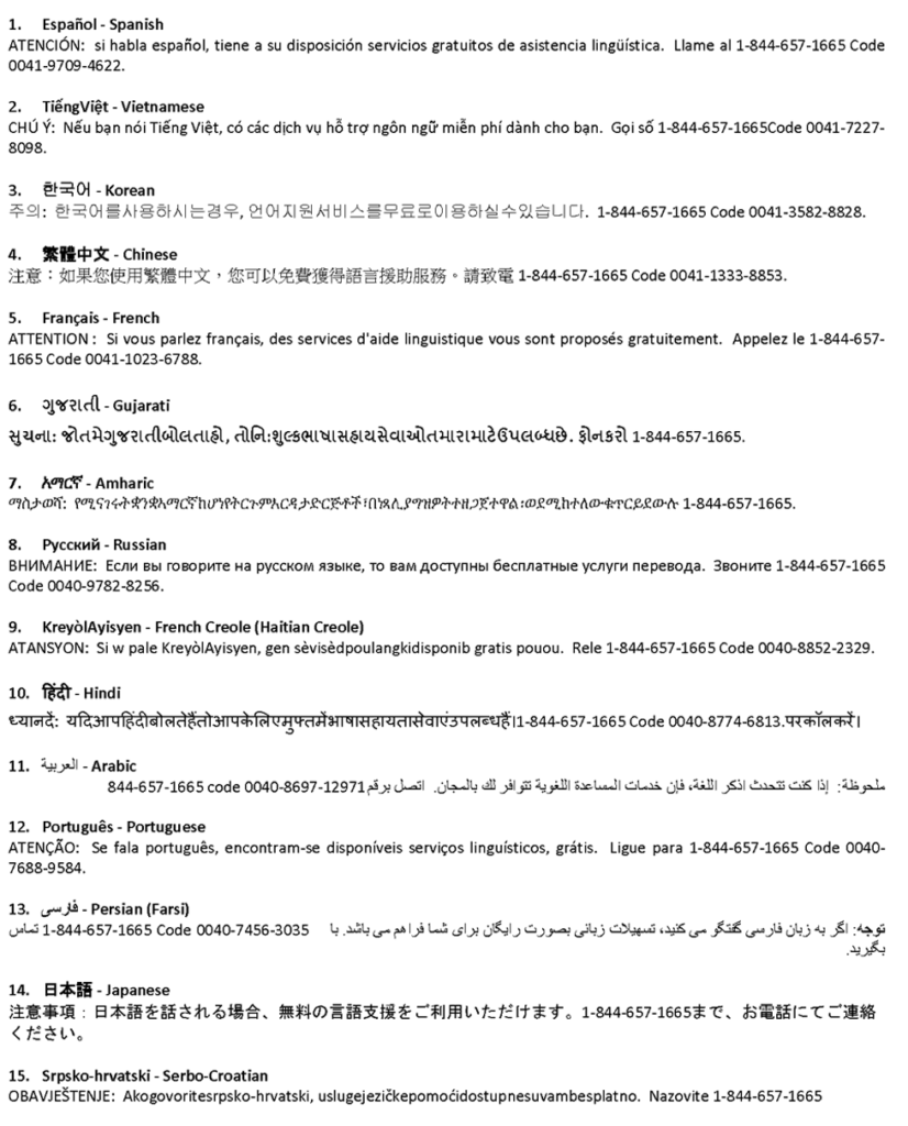 Non Discrimination Notice | Peachtree Orthopedics